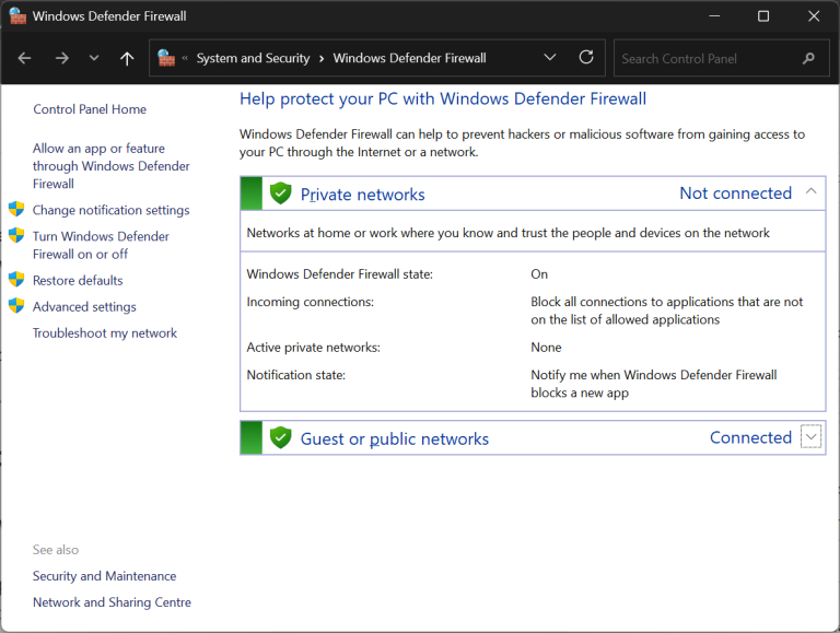 How to Use Windows Firewall and Allow Connections - VM6 Networks
