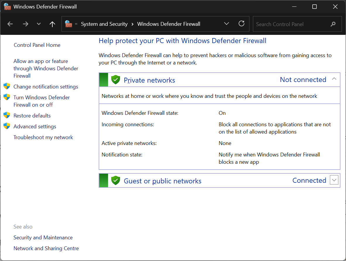 How to Use Windows Firewall and Allow Connections - VM6 Networks